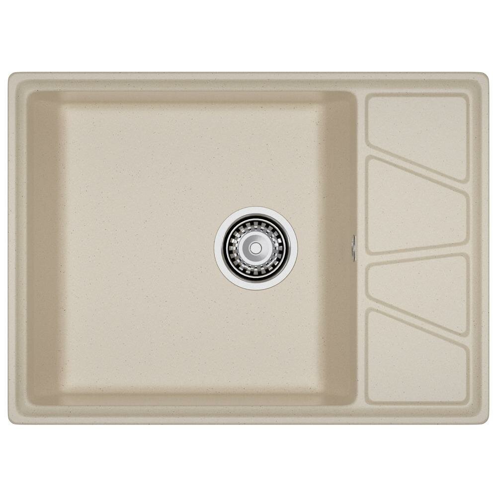Мойка для кухни GranFest Vertex 68х50 V-680L кашемир, 1 чаша, искусственный мрамор
