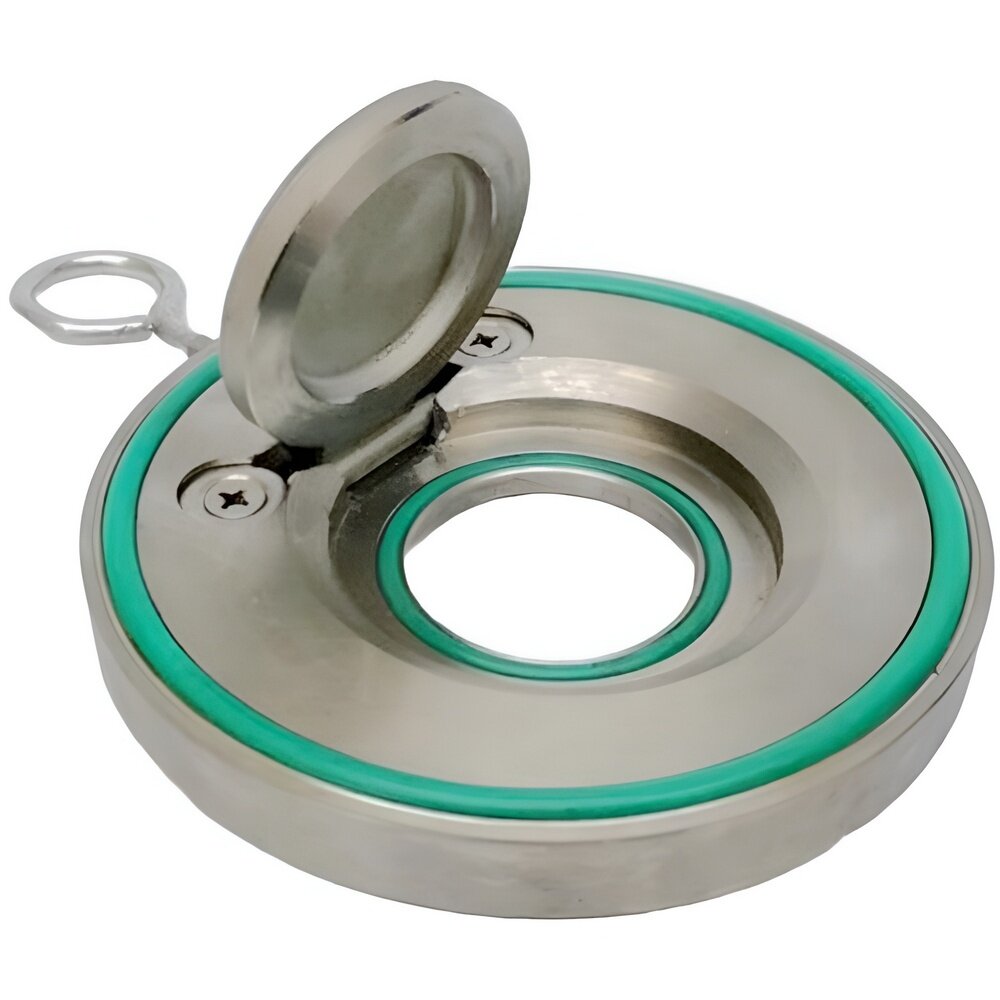 Клапан обратный лепестковый DN.ru 1S-316-316-VITON-Fb Ду65 Ру16 WDVF межфланцевый, одностворчатый, корпус - нержавеющая сталь AISI 316, диск - нержавеющая сталь AISI 316, уплотнение - Viton