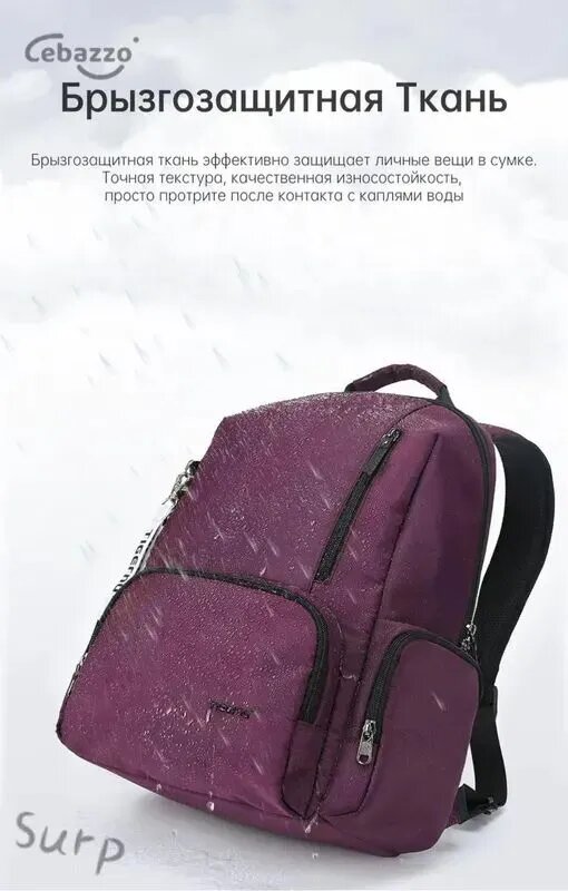 Tigernu Рюкзак T-B9178, черный, 14 л, для ноутбука 14", 41x28x13 см, артикул: 3785812793 — фото 1
