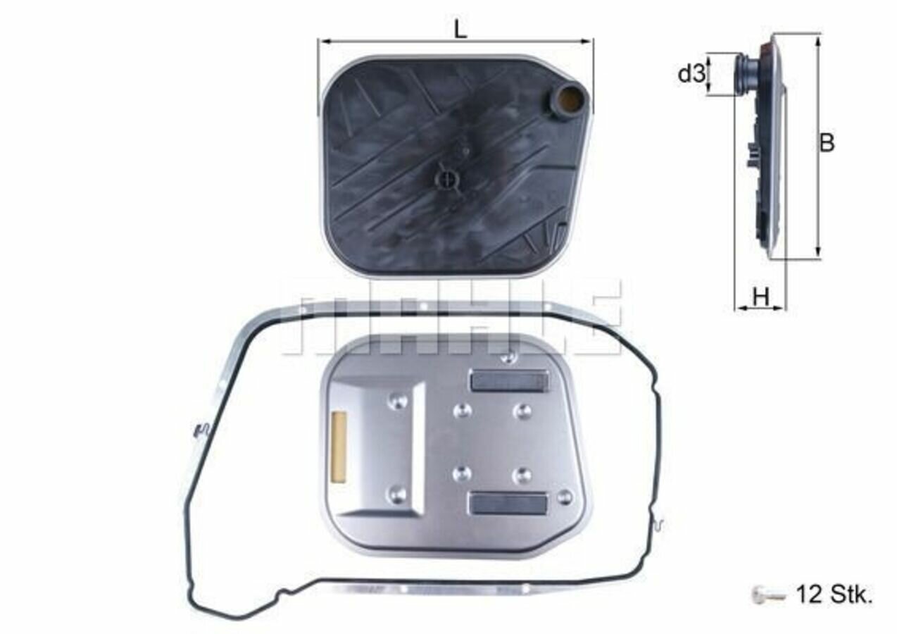 Фильтр Акпп С Прокладкой Audi A4/A5/A6/A7/A8 10- (MAHLE/KNECHT HX189KIT)
