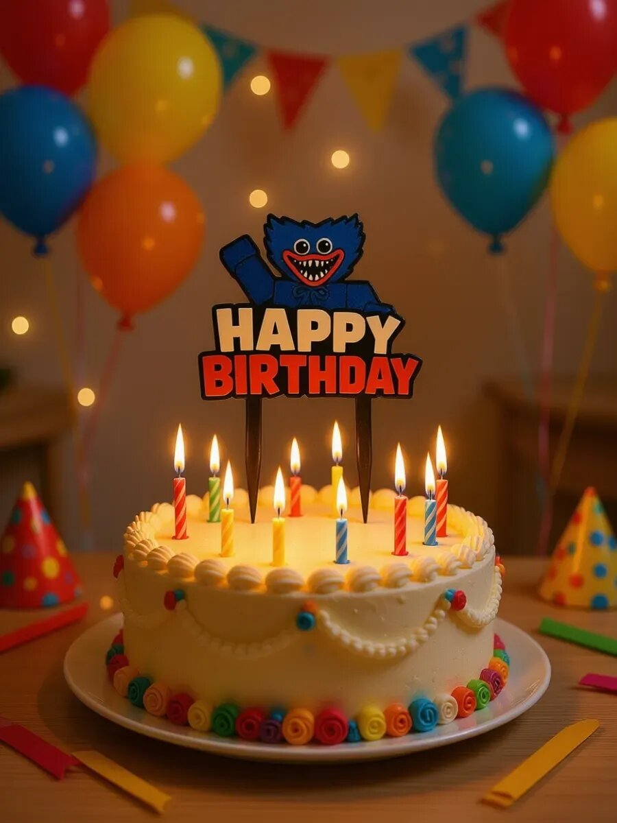 Топпер для торта Хагги Вагги Happy Birthday