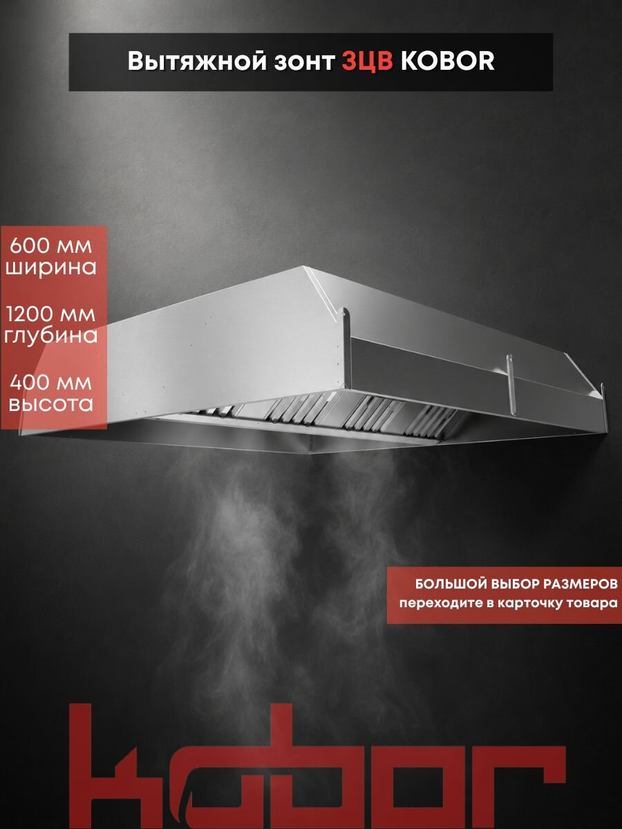 Зонт вытяжной центральный кобор ЗЦВ-60/120