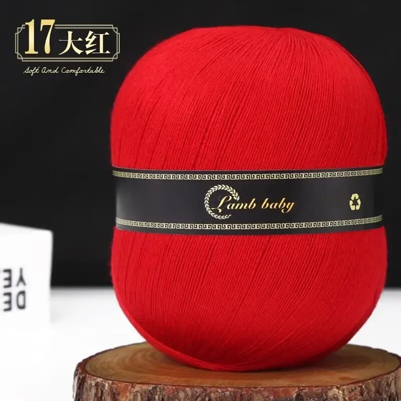 Пряжа шелк/хлопок 150г для вязания 17 red