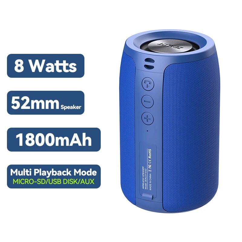 ZEALOT S32 Pro беспроводная Bluetooth-колонка S32 (Blue)