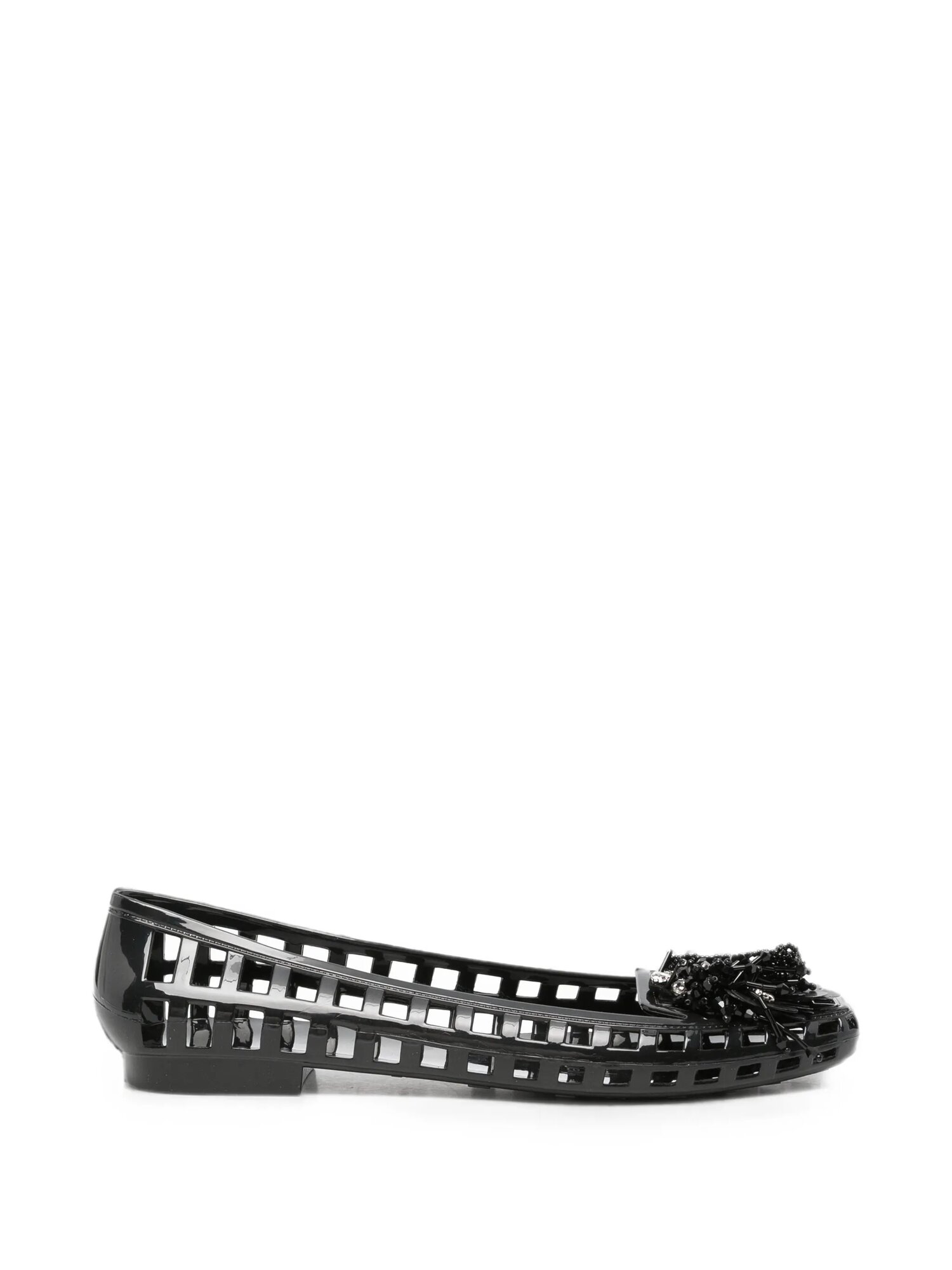 Туфли  Floral-appliqué flat pumps