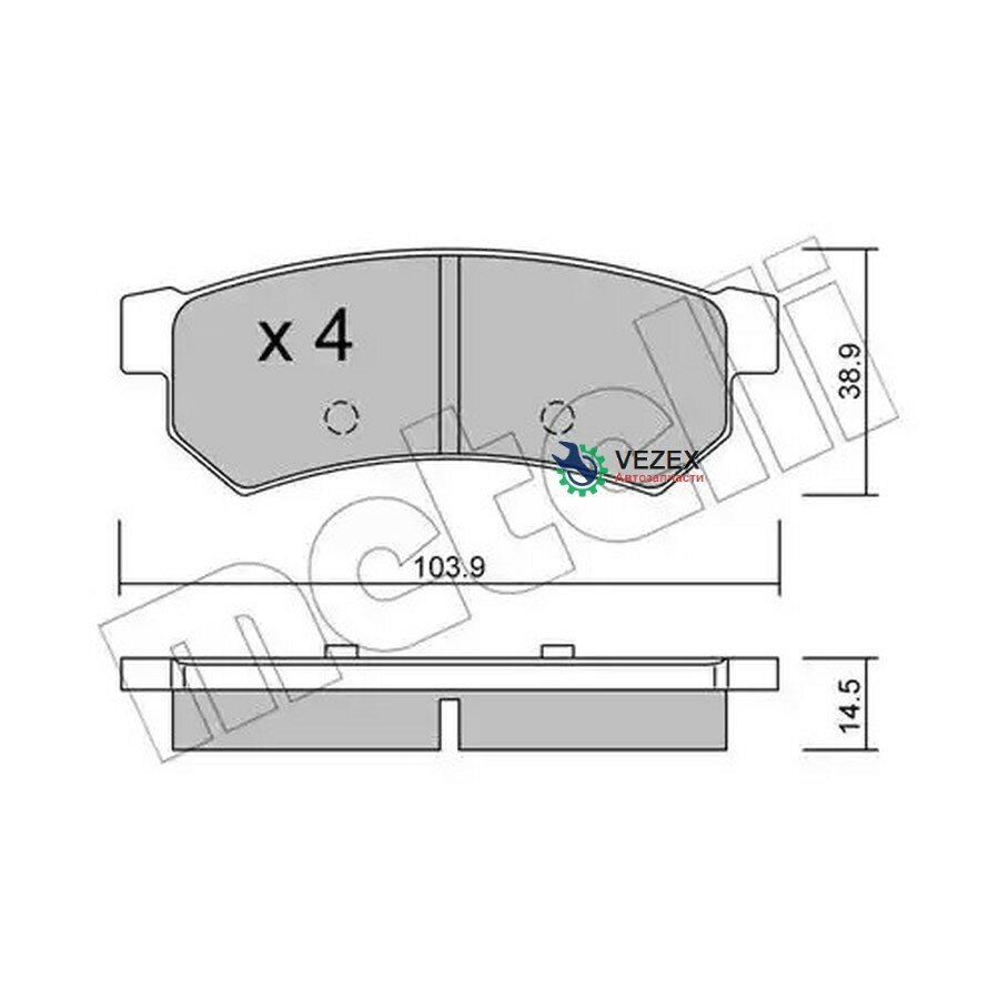 METELLI 22-0846-0 Колодки тормозные