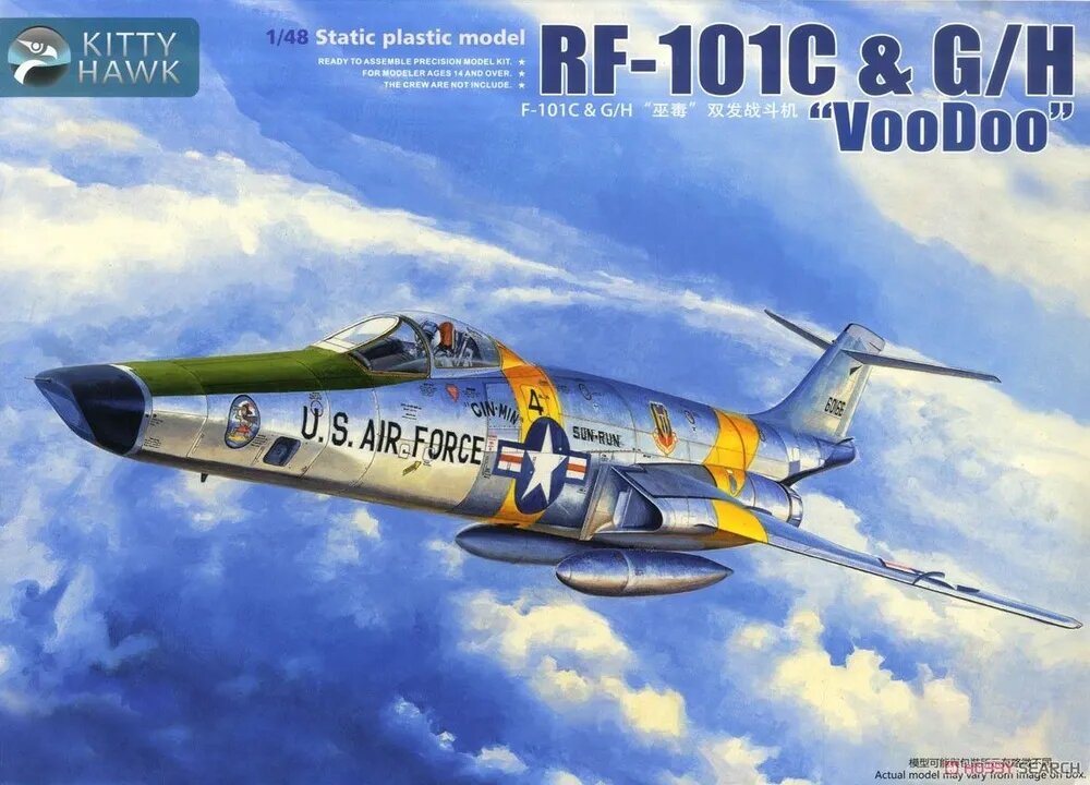 Kitty Hawk 1/48 80116 RF-101C&G/H Вуду новинка Самолеты