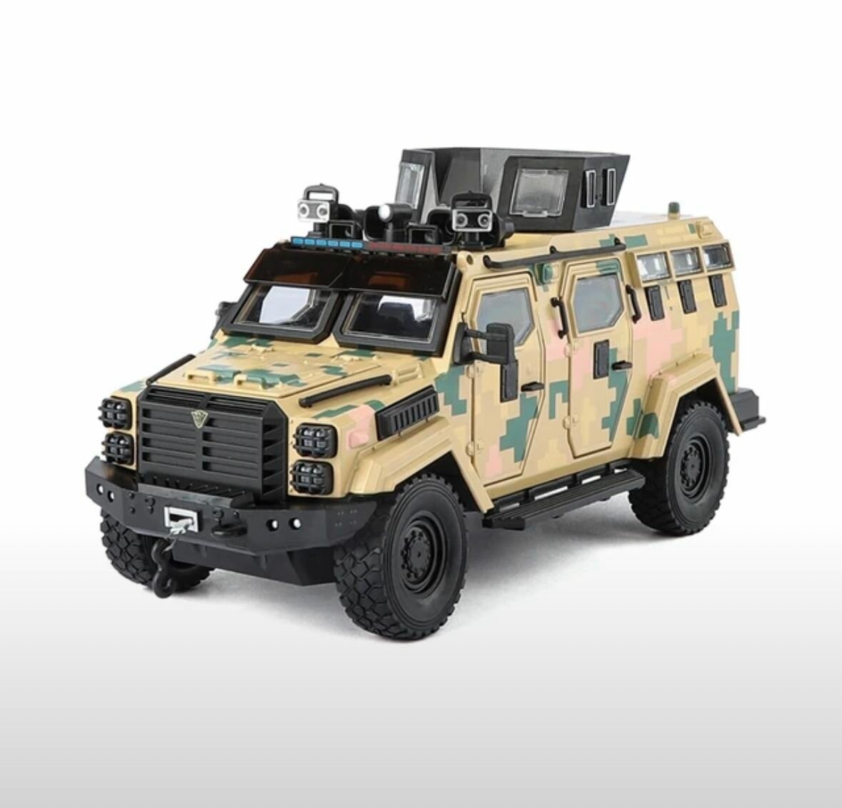 Модель военной металлической музыкальной машины Тигр, 1:24 Tiger детская машинка моделька