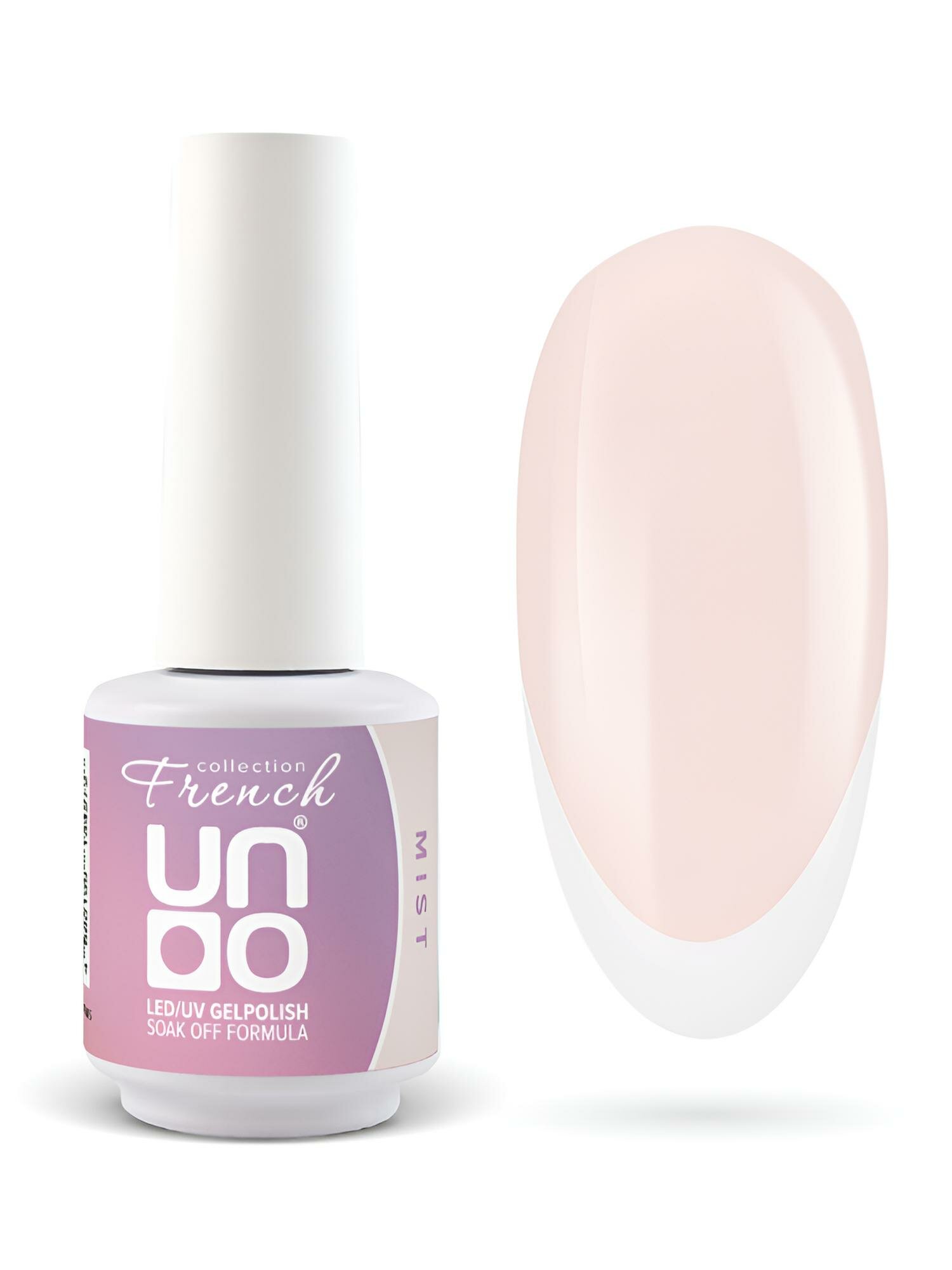Гель-лак UNO French - Mist - Дымка, для маникюра, 8 гр, без эффектов