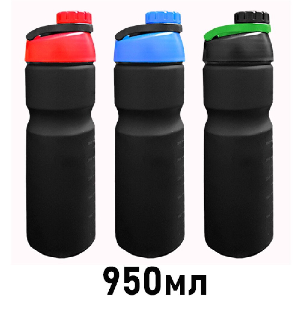 Бутылка для воды KWELT "Sports Bottle", 950мл, пластик, цвет ассорти, 1 шт