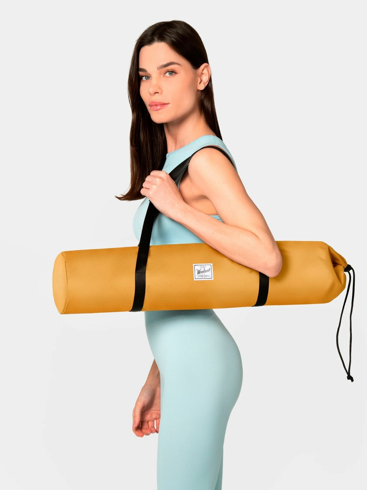 Чехол для коврика йоги пилатеса фитнеса гимнастики BALANCE от WOODSURF на молнии с шнурком, чехол для туристического коврика