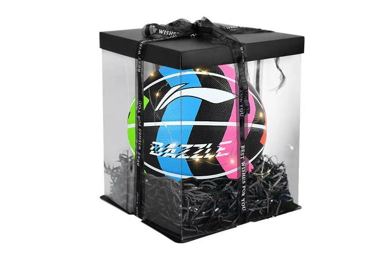 Баскетбольный мяч унисекс Li Ning China Mainland Version Rubber Basketball Black Pink Green Blue, 7 Training Unisex