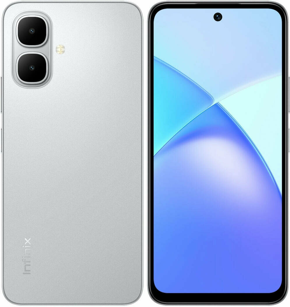 Смартфон Infinix Smart 10, 4/128Gb, Titanium Silver/Gray (Серебристый)