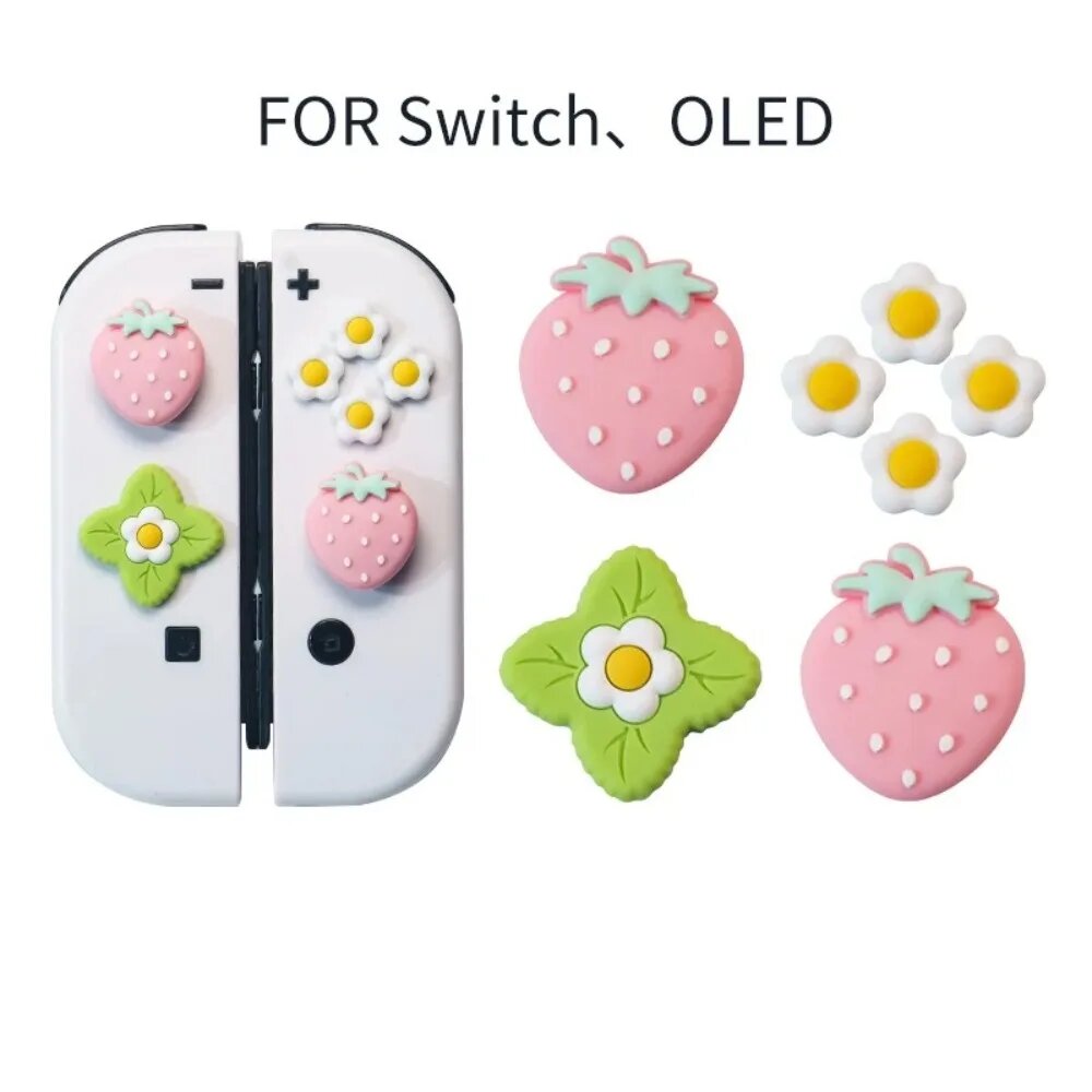 Накладки на кнопки Switch OLED, розовый