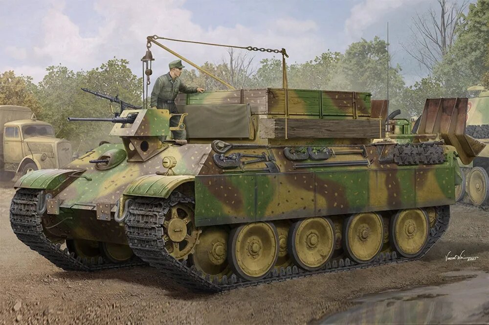 Hobby Boss 84554 1/35 Германский SD. KFZ.179 BERGEPANTHER AUSF. G Последняя версия