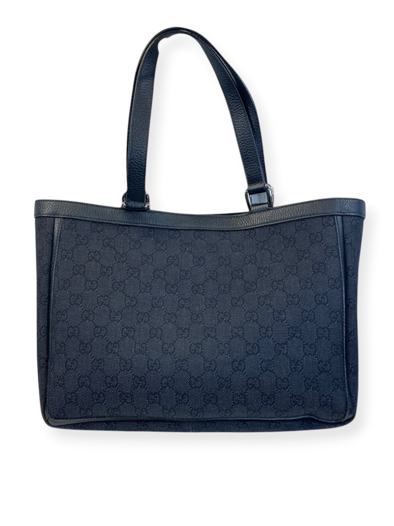 Сумка тоут GUCCI Canvas Abbey Tote, темно-синий/черный — фото 1
