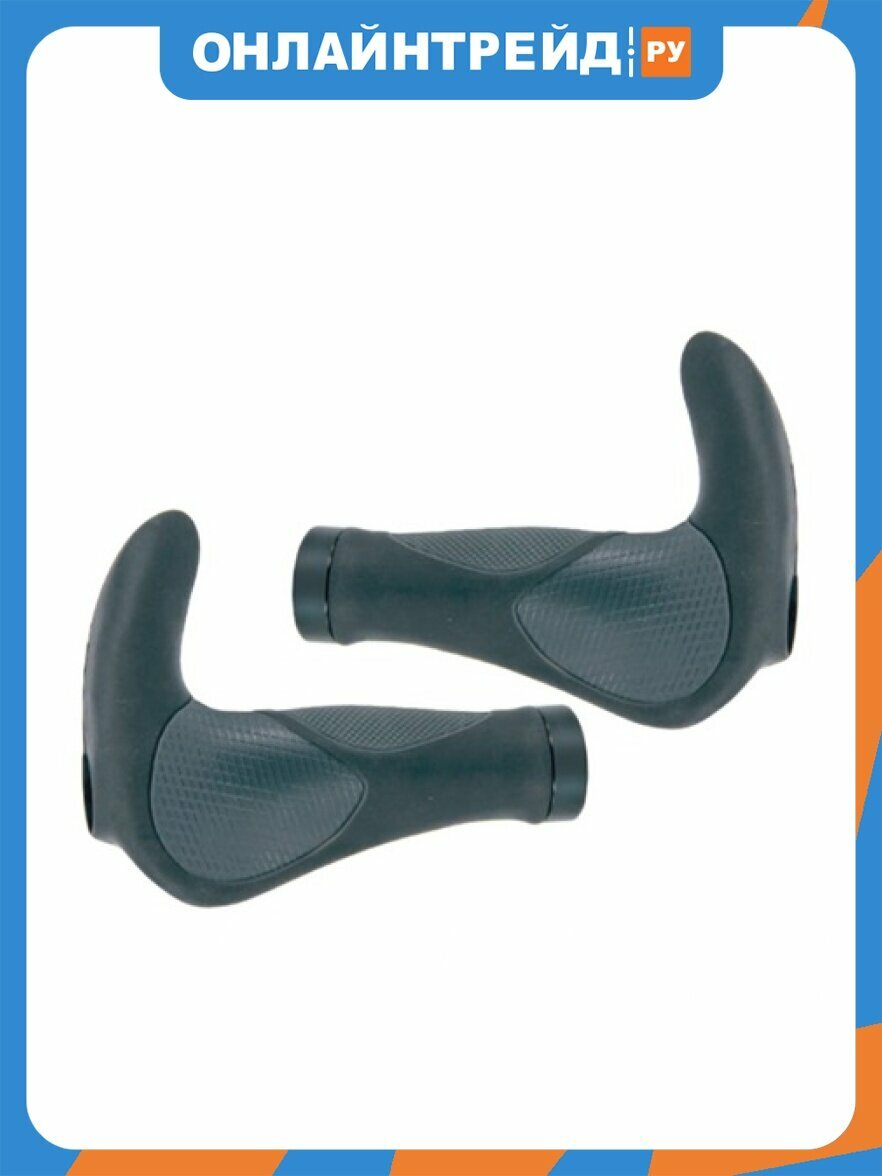 Ручки +рога M-wave 00-170478 резина 2-х комп.+гель 140мм эргон. и комфорт. 2 фикс. H232 черно-серые
