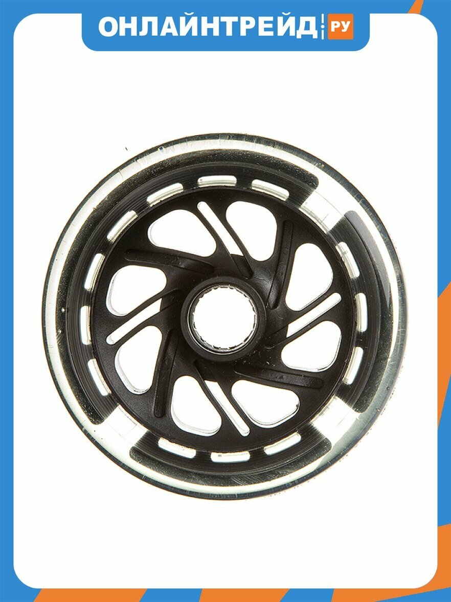 Колесо Novatrack PU 120mm для пластиковых самокатов со светом 1шт
