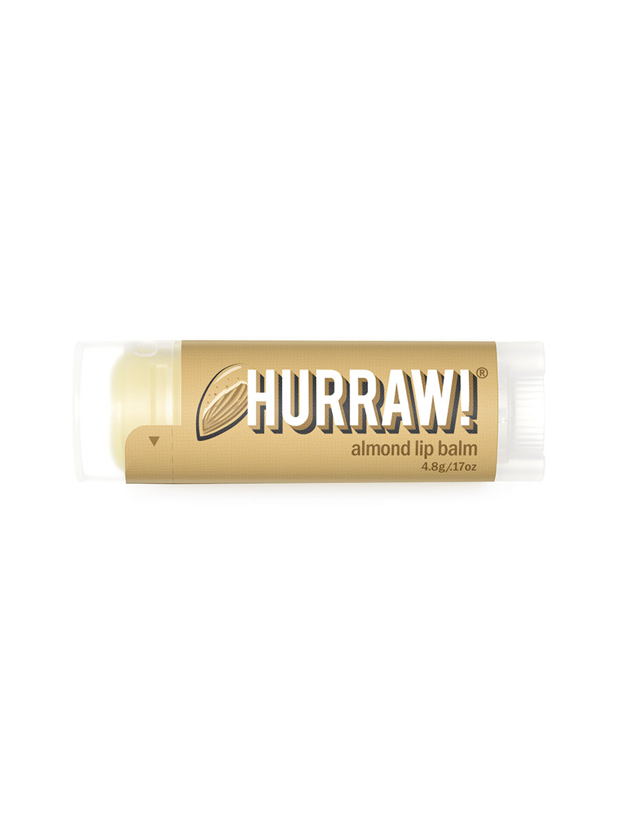 Бальзам для губ Hurraw! Almond Lip Balm, с миндальным ароматом, 4,8 г