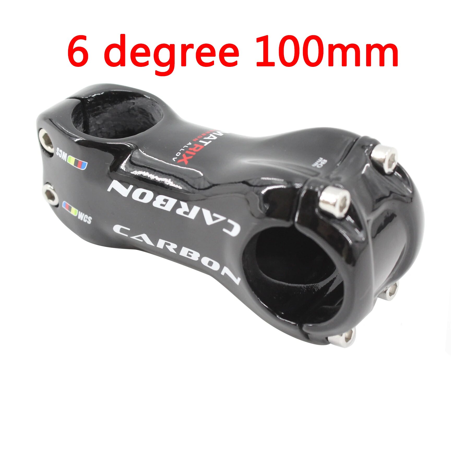 Вынос руля карбоновый MTB, белый, 6 degree 100mm