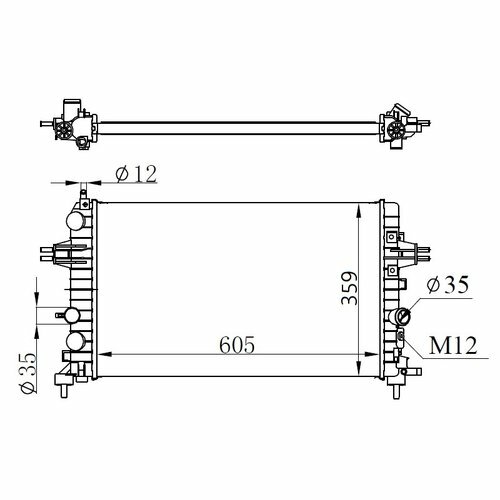 Радиатор системы охлаждения Oris MOP334023
