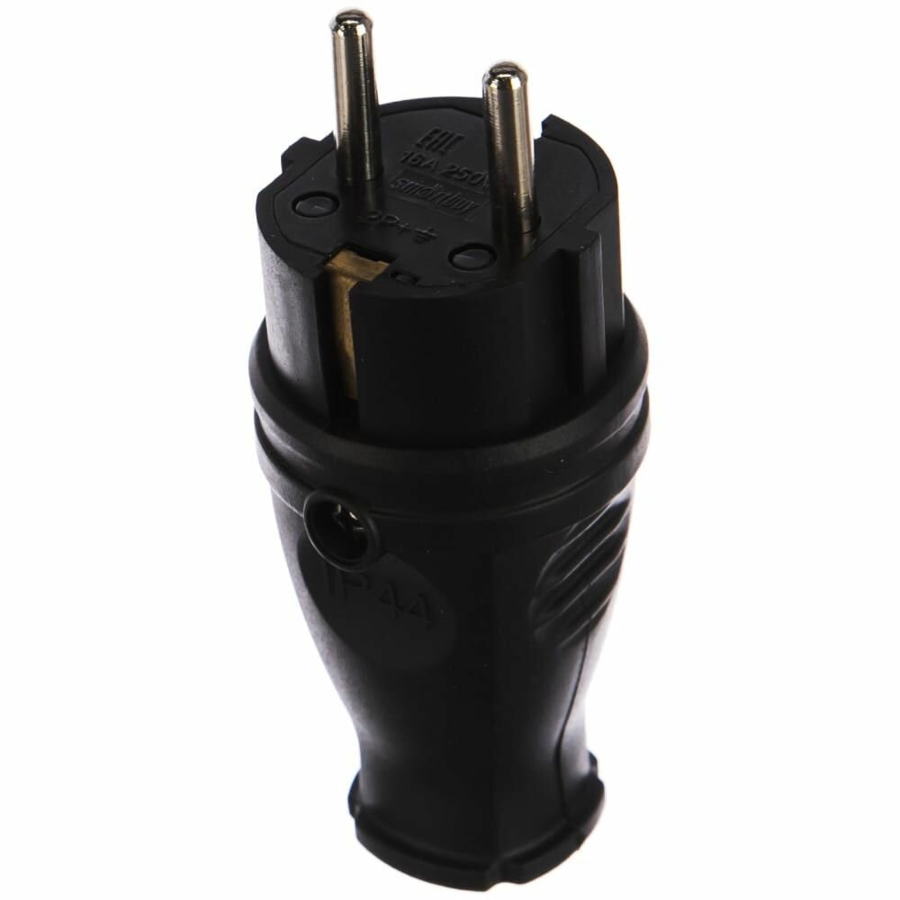 Вилка SMARTBUY каучук прям 230В 2P+PE 16A IP44 P07-R 80740