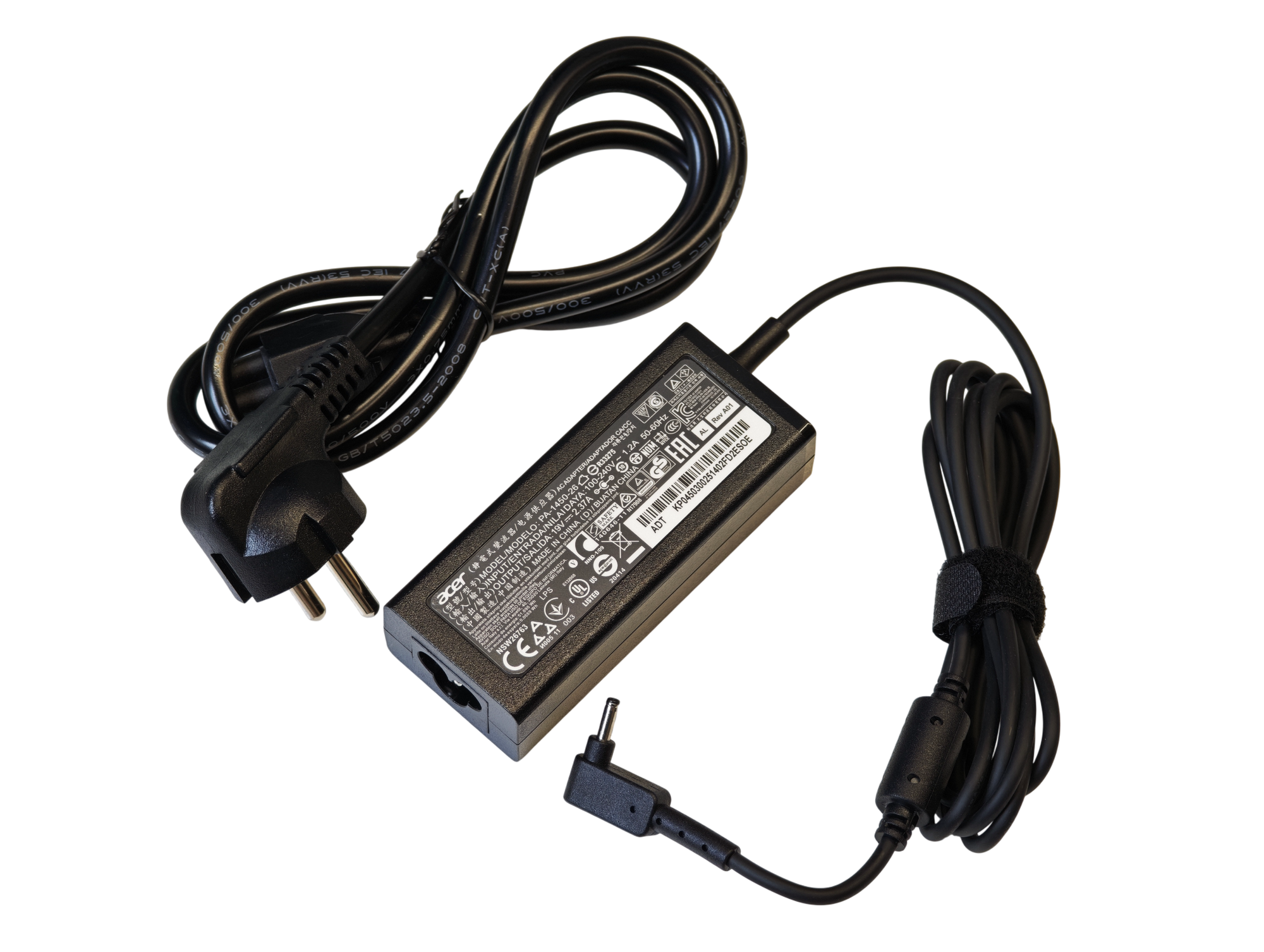Блок питания ADP-45FE F для Acer Aspire 3 A314, Swift 3 SF315, Spin 5 SP513 [19V 2.37A 45W 3.0x1.0mm ]