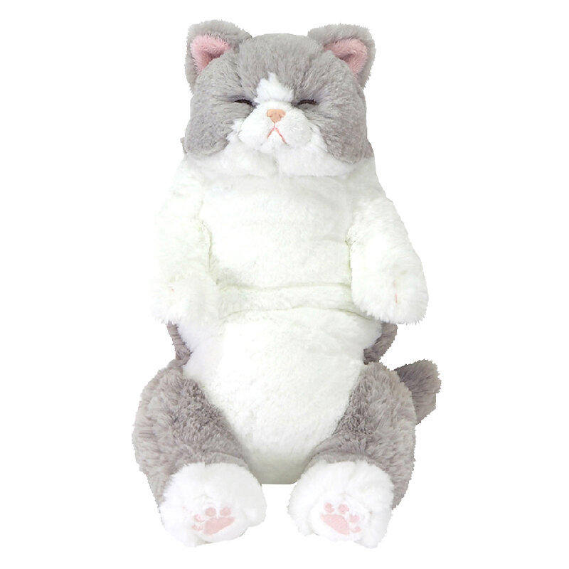 Плюшевая кукла унисекс SUNLEMONORIGINAL M Knee-Rest Sleeping Cat (Light Gray) P-6462, 34 см