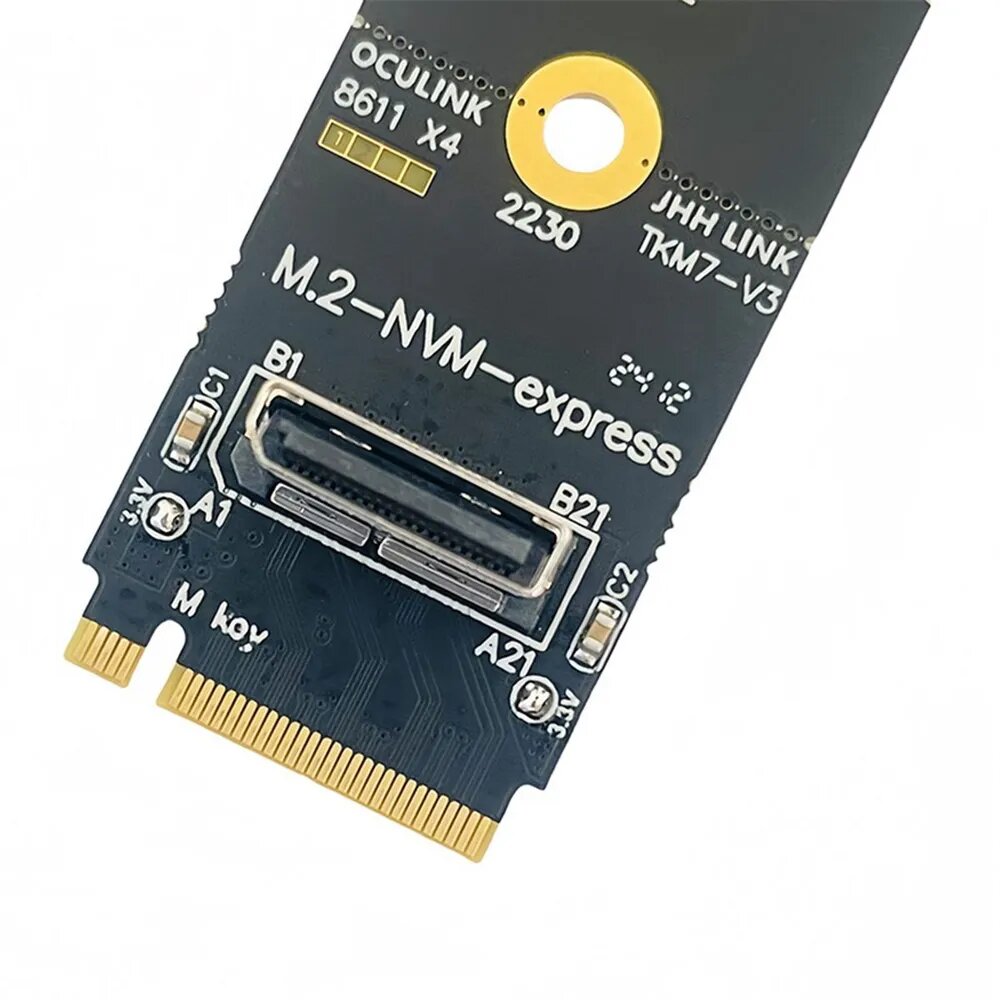 Кабель для компьютерной периферии Oculink SFF-8612 M.2 NVME, черный матовый