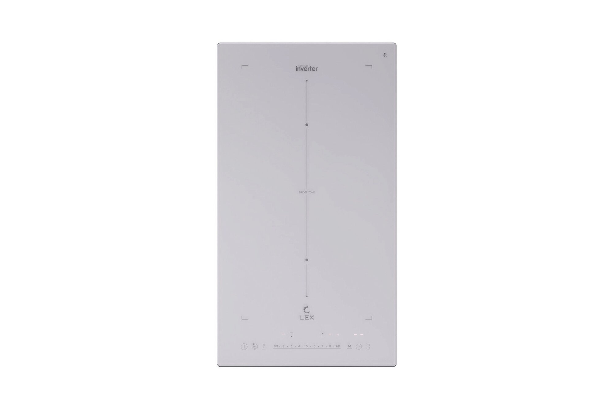 Варочная панель индукционная Lex EVI 320A I WH, 28.8х52x6.1 см, с инвертором