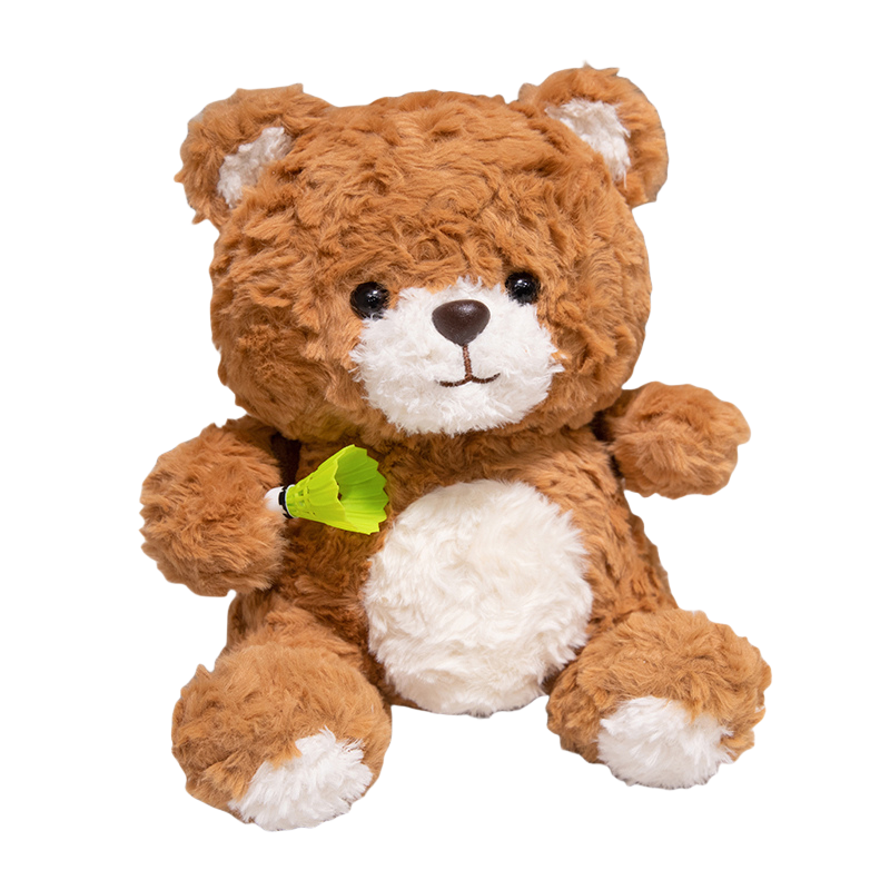 Плюшевый мишка унисекс 77 SEVEN DREAM Милый спортивный, 38CM EU, Badminton Bear