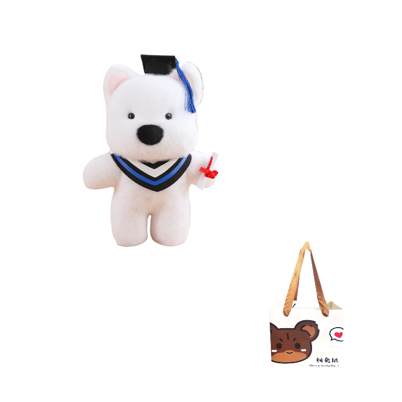 Плюшевая кукла унисекс CHUNTUSHU Доктор Медведь, Dr. Blue Blossom Bear, 28CM EU