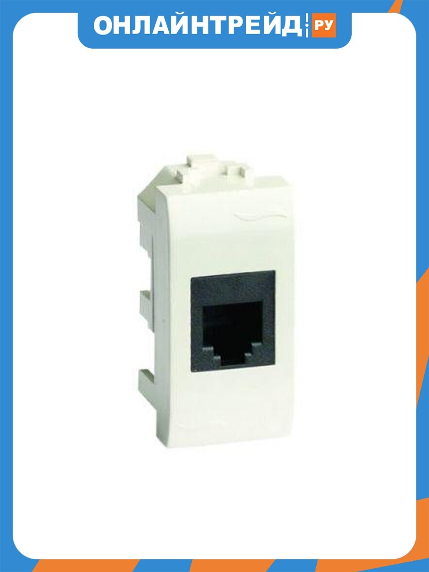 Розетка компьютерная Dkc СП 1мод. Brava RJ45 кат.6 белый, 76458B
