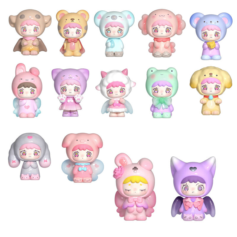 Коллекционные игрушки-сюрпризы унисекс CHAOWANBOPU Qubii Animal Castle, White Day Whole Box 12 шт.