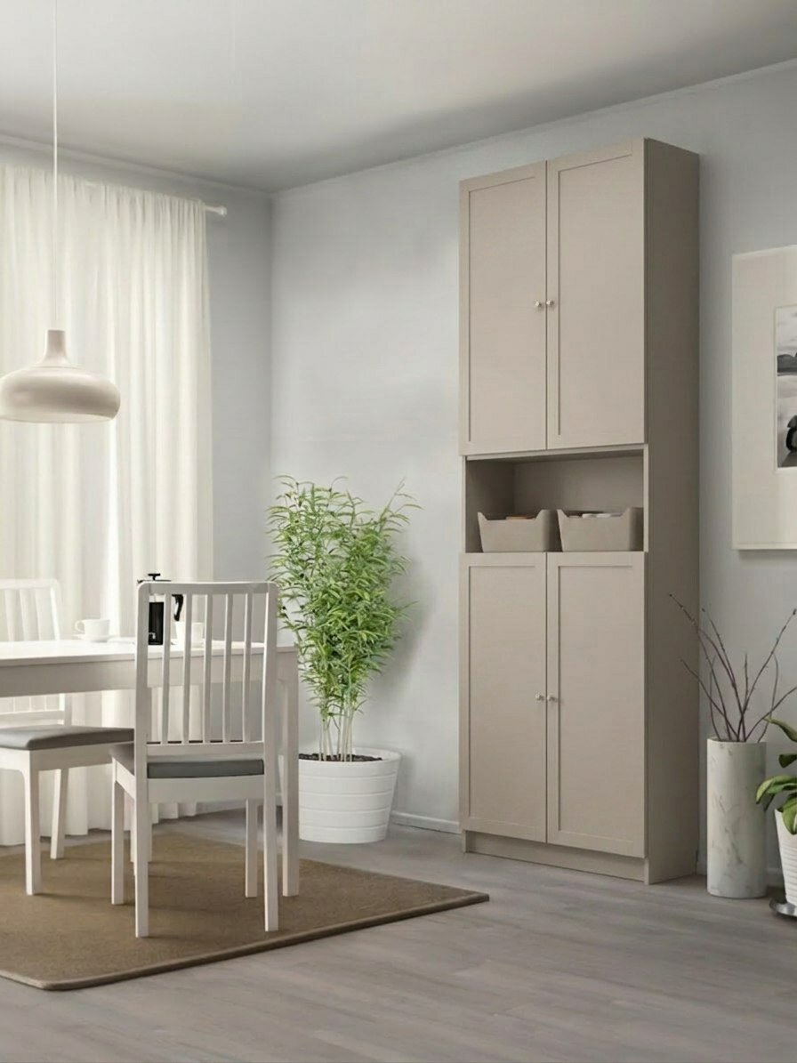 Стеллаж Билли 22 Кашемир 5981 BS FM 80x30x237 см, бежевый Фиеста