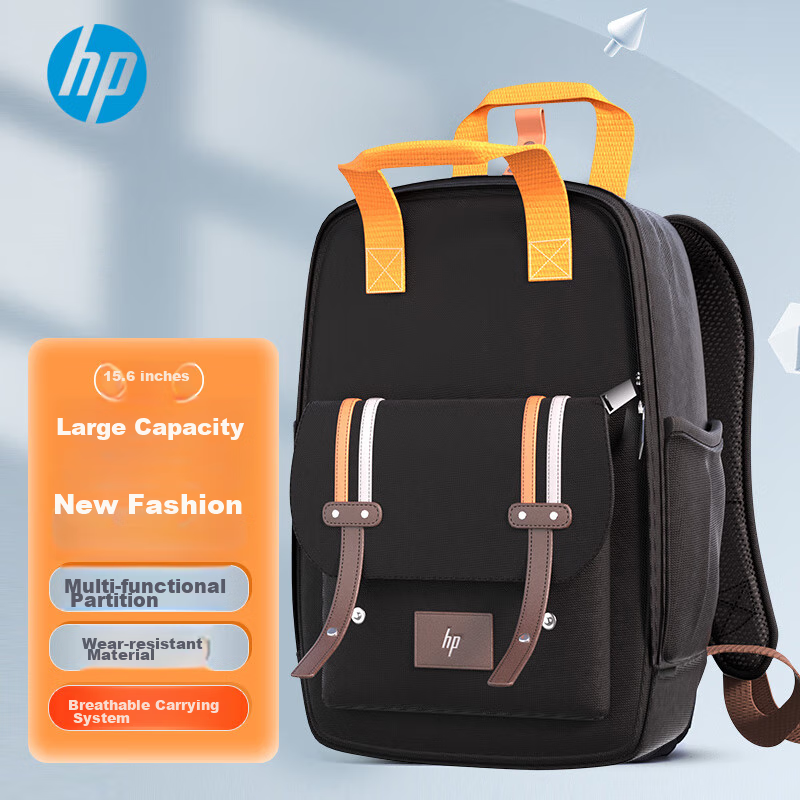Рюкзак HP 15.6 дюймов для ноутбука - ярко-оранжевый деловой сумка для мужчин и женщин Цвет：15.6 дюймов ярко-оранжевый