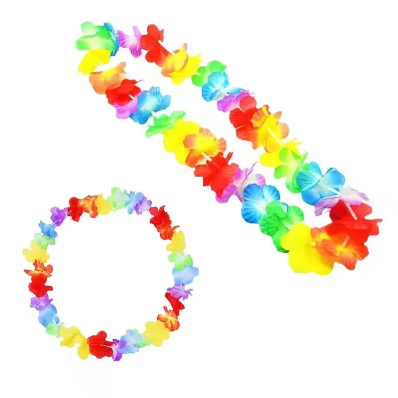 Светодиодные светящиеся ожерелья и повязки на голову Hawaiian Leis 10PCS