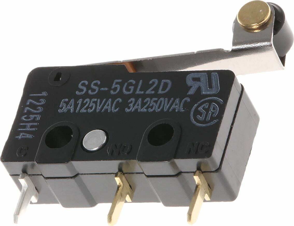 Микропереключатель OMRON SS-5GL2D SNAP ACTION с рычагом (с роликом) SPDT, 1шт