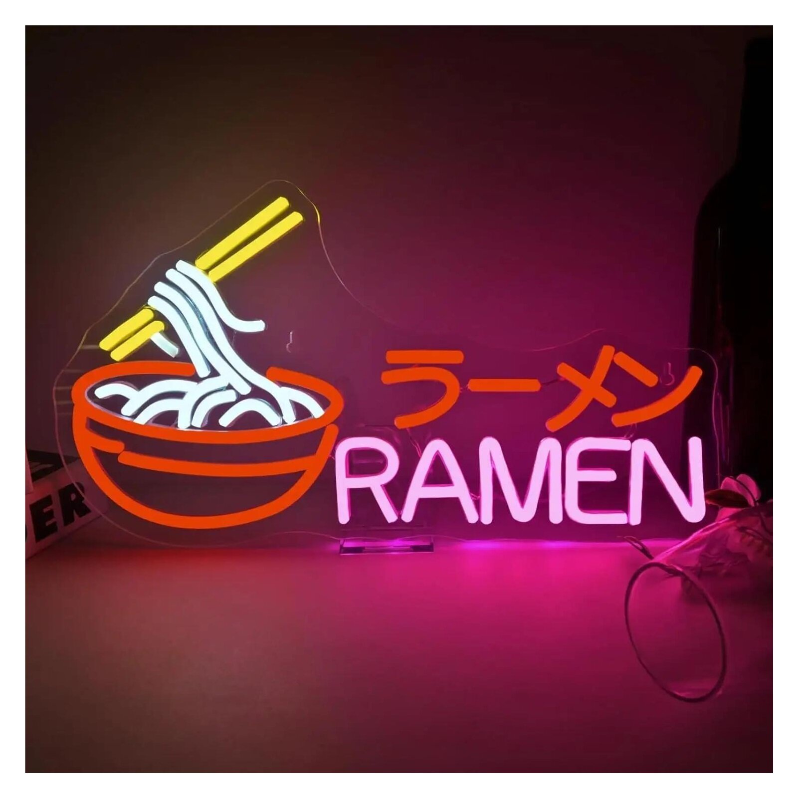 Неоновая Вывеска Ramen Японская Лапша Для Ресторана 42x23см