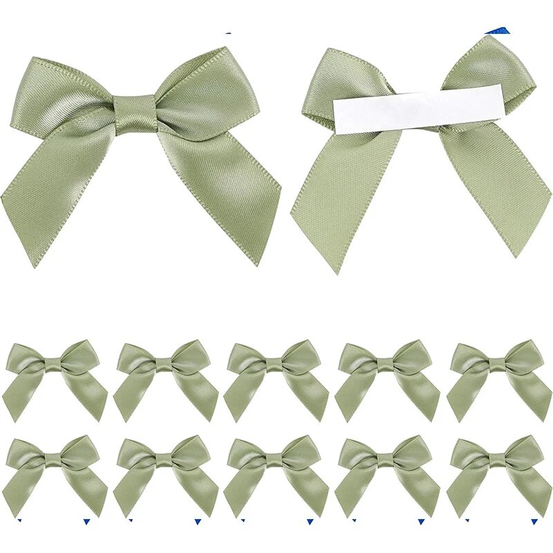 Банты атласные ручная работа 10/30/50 шт Зеленый, Military Green, 50pcs