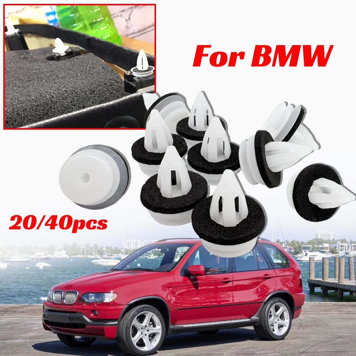 Для BMW E53 E67 E86 E90 E93 F04 F07 F21 F55 R55 R56 R60 F30 F39 F45 F48 MINI Панель дверной 40pcs