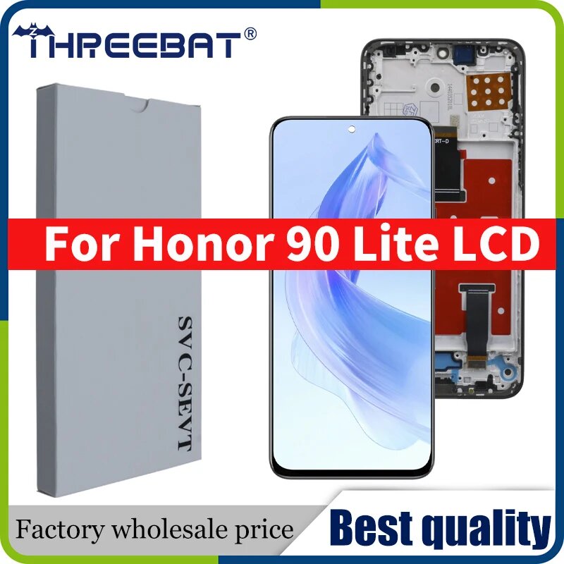 6,7-дюймовый IPS ЖК-дисплей 90 Гц для Honor 90 Lite, ЖК-дисплей CRT-NX1, сенсорный Black With Frame