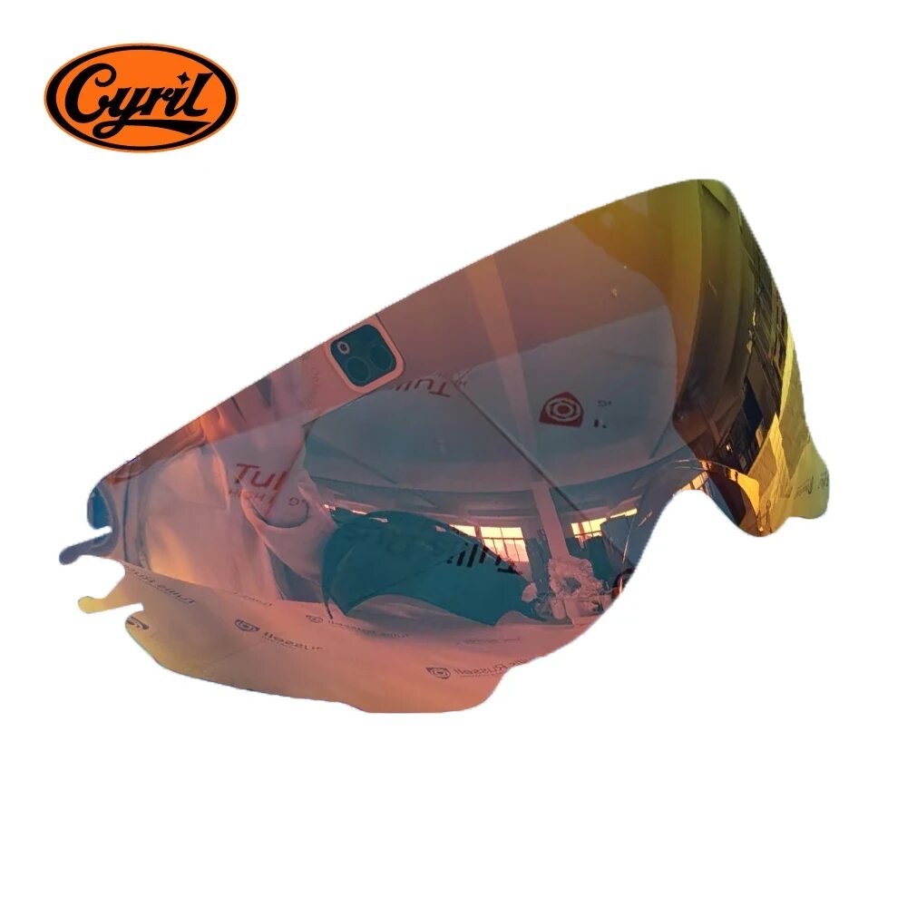 Красочные линзы для шлема CYRIL TRIANGLE OP12A, очки для шлема, козырек для Red plated inner