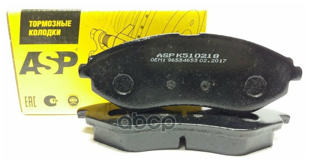 Колодки Тормозные Передние Chevrolet Aveo (T200, T250, T255) 02-> ASP арт. K510218