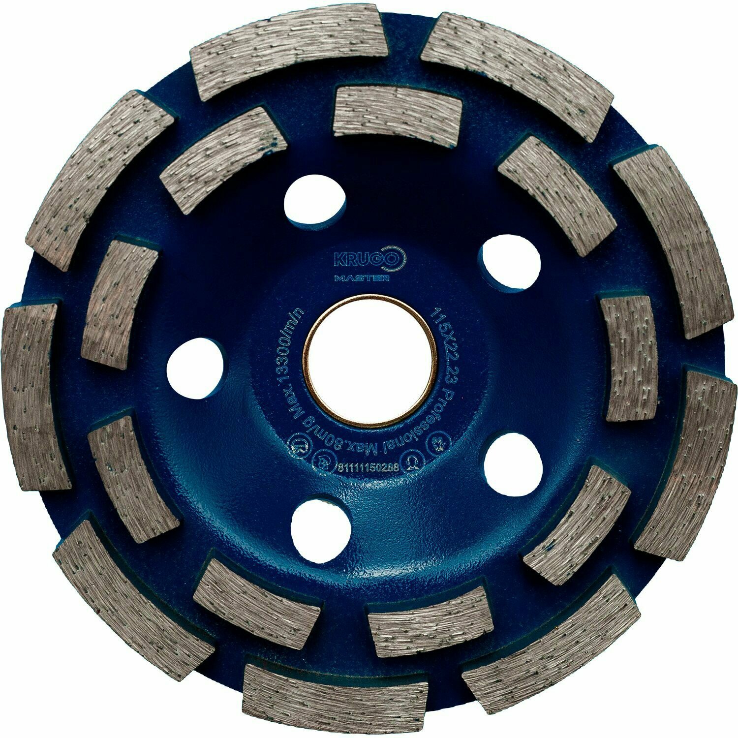 Алмазная чашка KRUGO MASTER двухрядная 115x22,23x8 mm, 81111150288