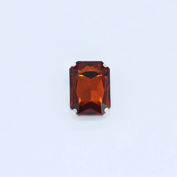 Стразы стеклянные 13x18mm, red coffee
