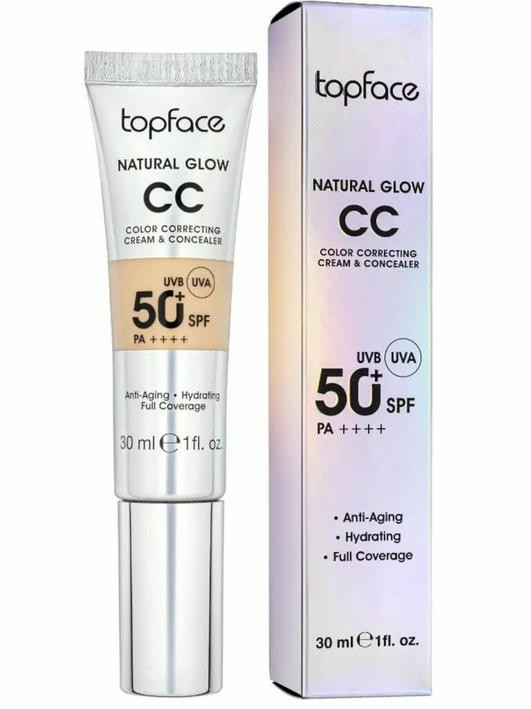 Topface Консилер/СС крем Natural Glow CC Cream & Concealer SPF50+, тон 006, 30 мл