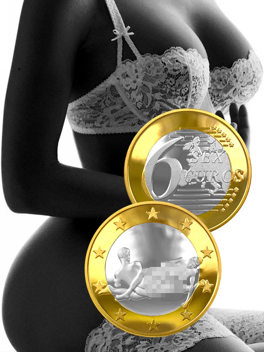 6 Cекс Евро, 6 SEX EURO #48, биметалл, сувенир
