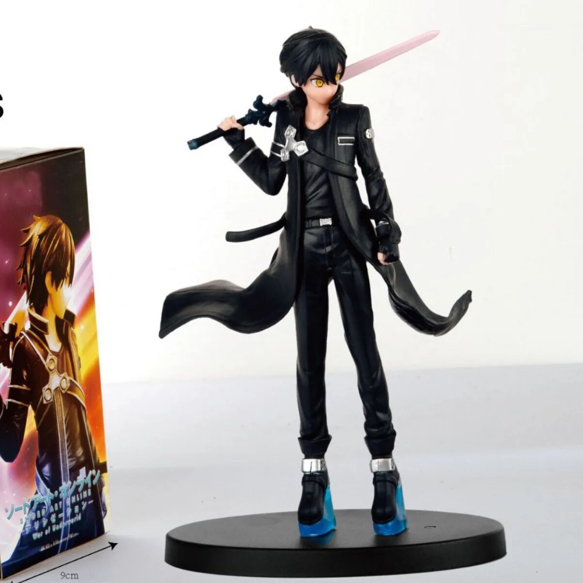 Фигурка Кирито Из Sword Art Online, 17 См, Чёрный Самурай Казуто Киригая, Стоящая Поза, Аниме-модель, Украшение Для Стола