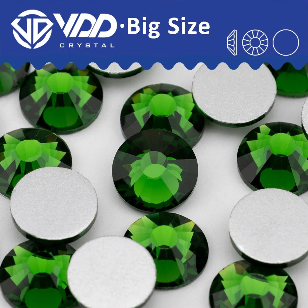 Стразы VDD SS34-SS50 для рукоделия SS34 (288pcs), Зеленый, 024 Fern Green